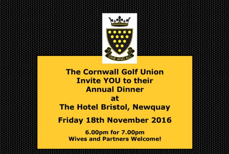 Cornwall Golf Union Annual Dinner 18th Nov 2016 | St Austell Golf Club ...